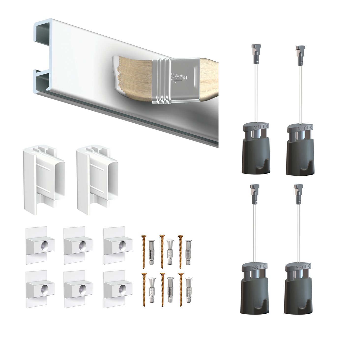 Cimaise Box Artiteq Click 150 cm PREMIUM - Kit accrochage tableau